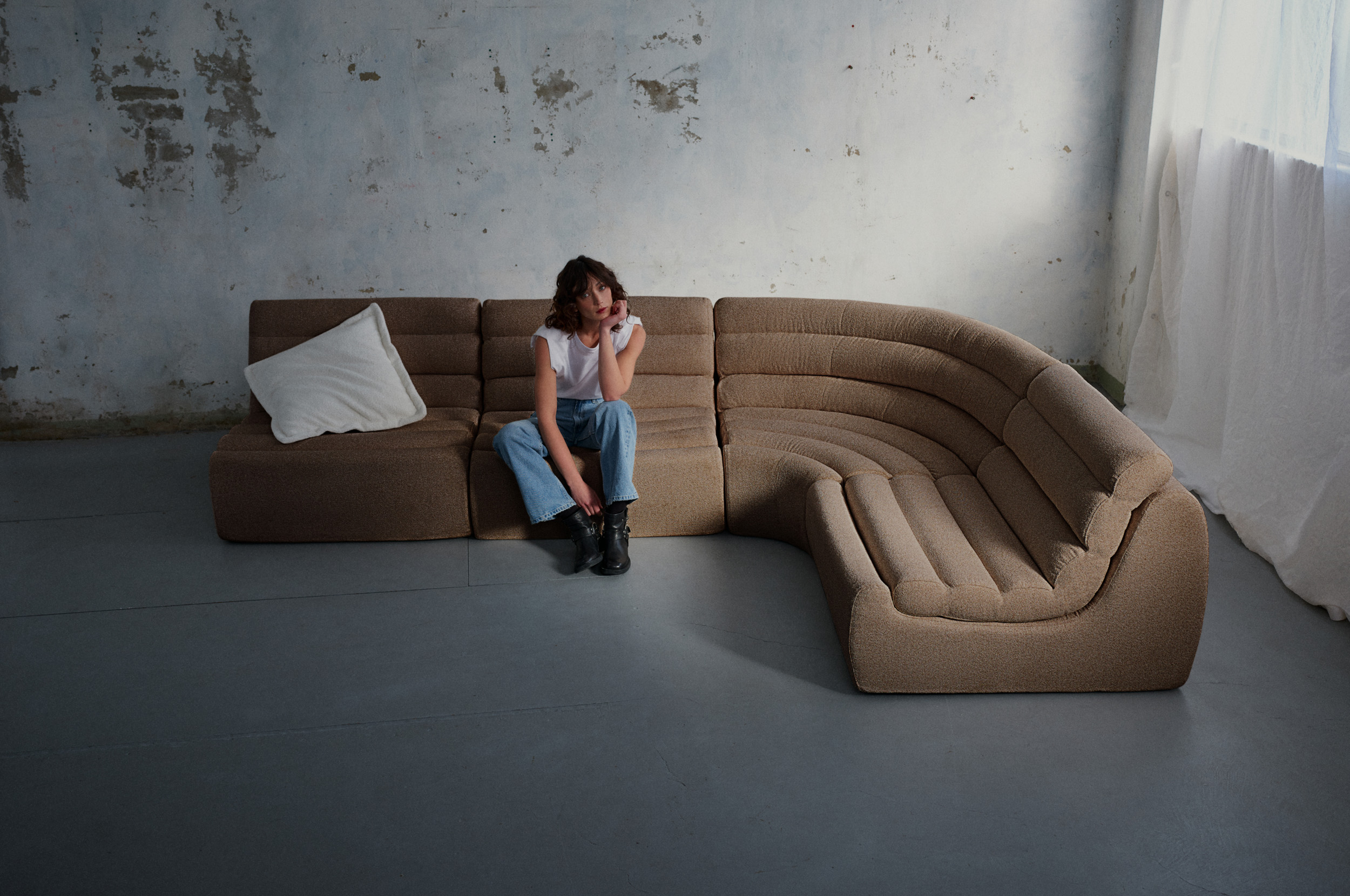 Quantum L Shaped Wide Modular Sofa