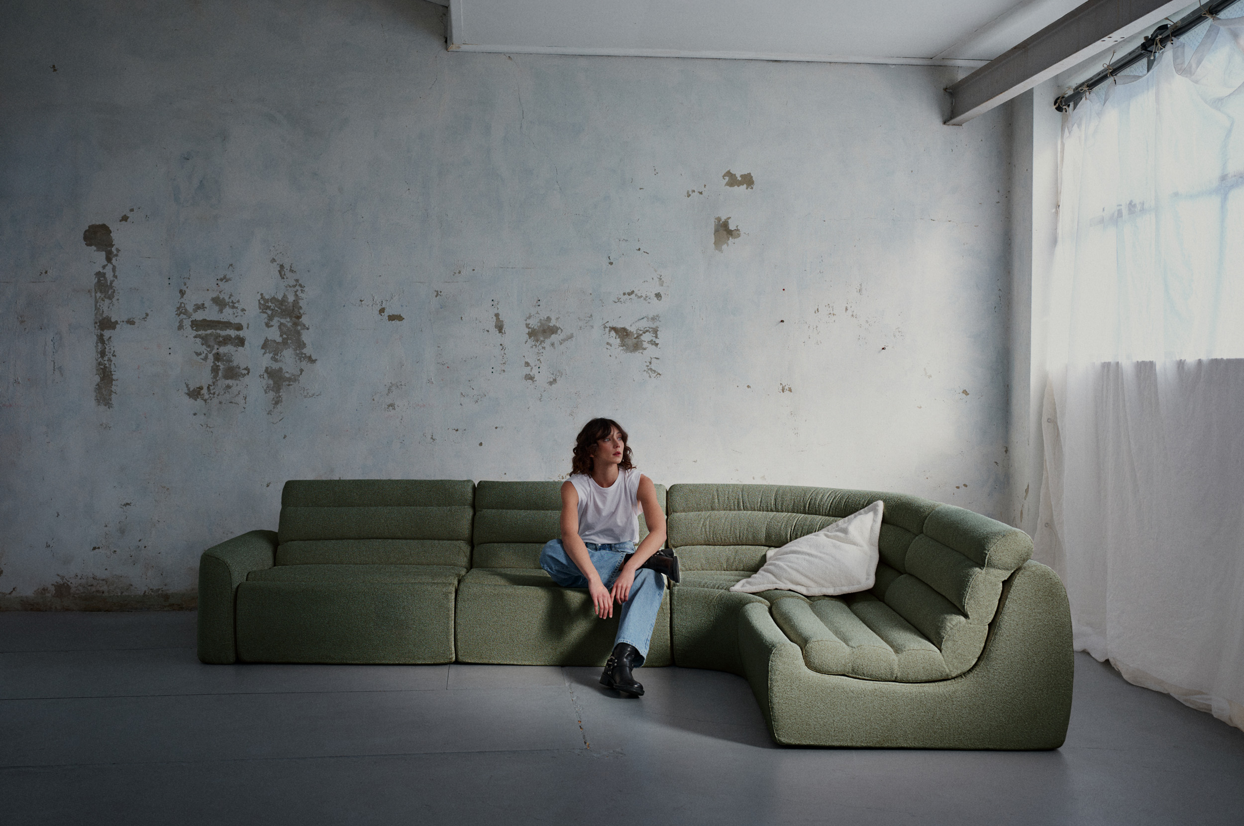 Quantum L Shaped Wide Modular Sofa
