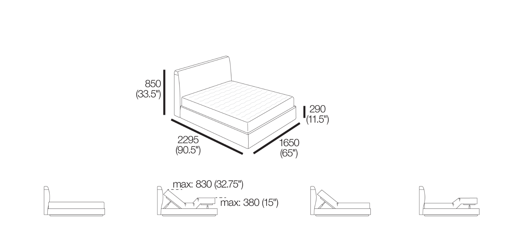 Promenade Storage Bed | King Size Bed | Queen Size Bed | Double Size ...