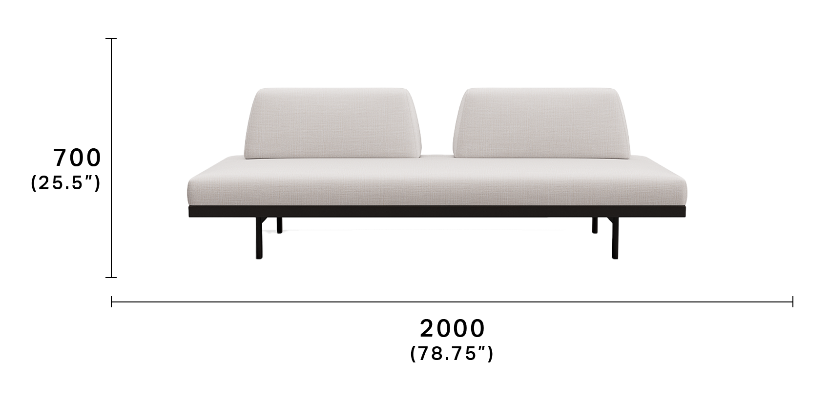 Plateau Outdoor 2 Seater Sofa 2000mm W