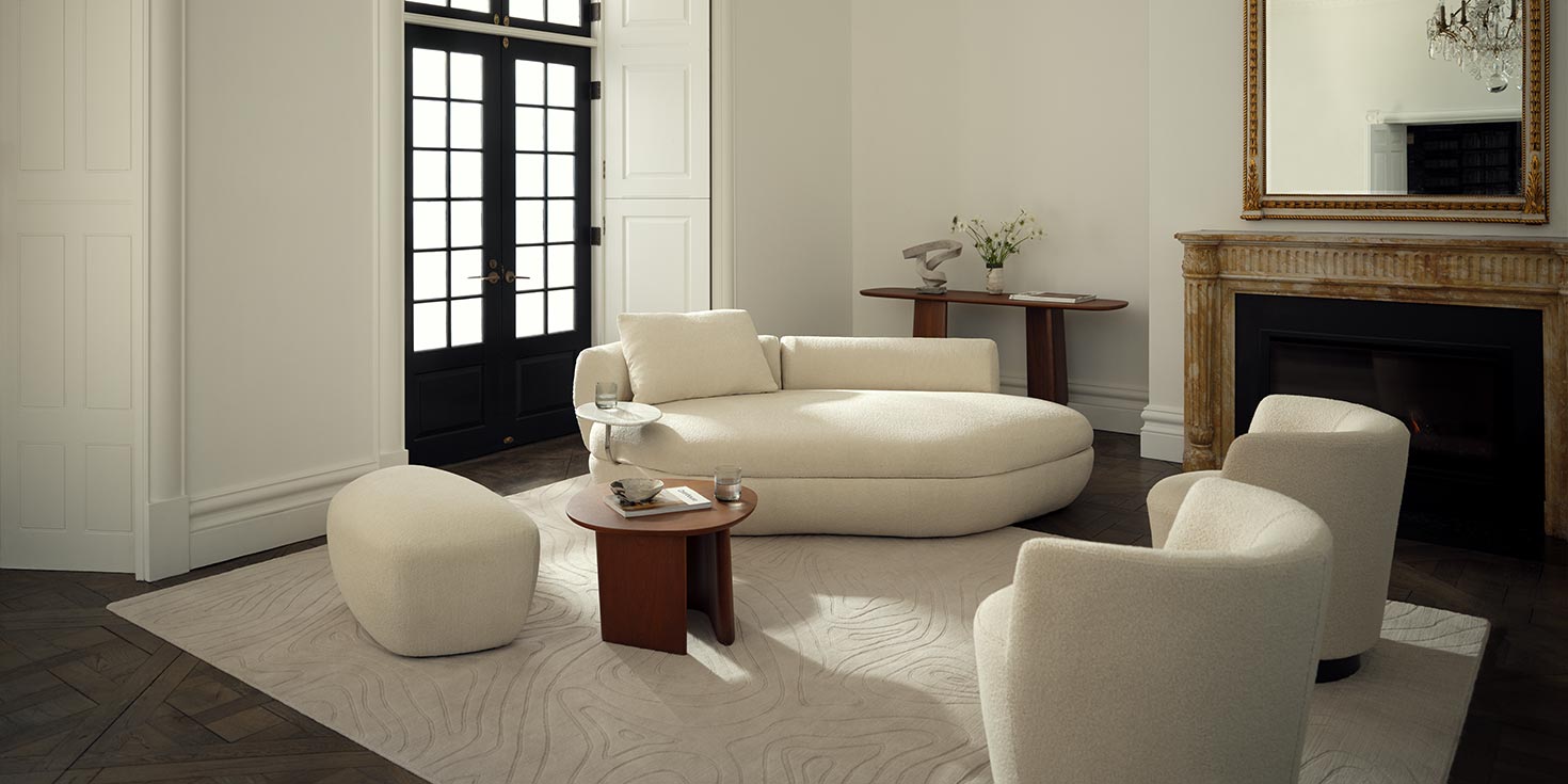 Aura Island Sofa | Curved sofa design | King Living