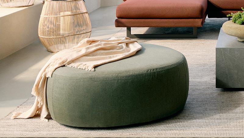 Crescent Outdoor Ottomans King Living